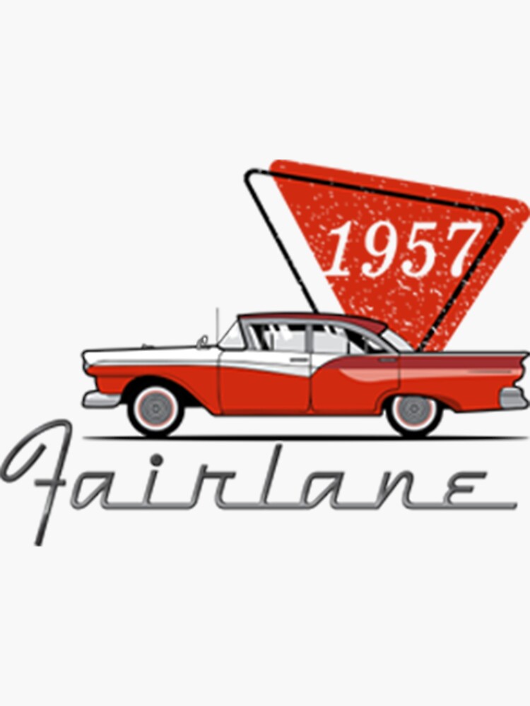 "Ford 1957 Fairlane" Sticker for Sale by Torque6699 | Redbubble