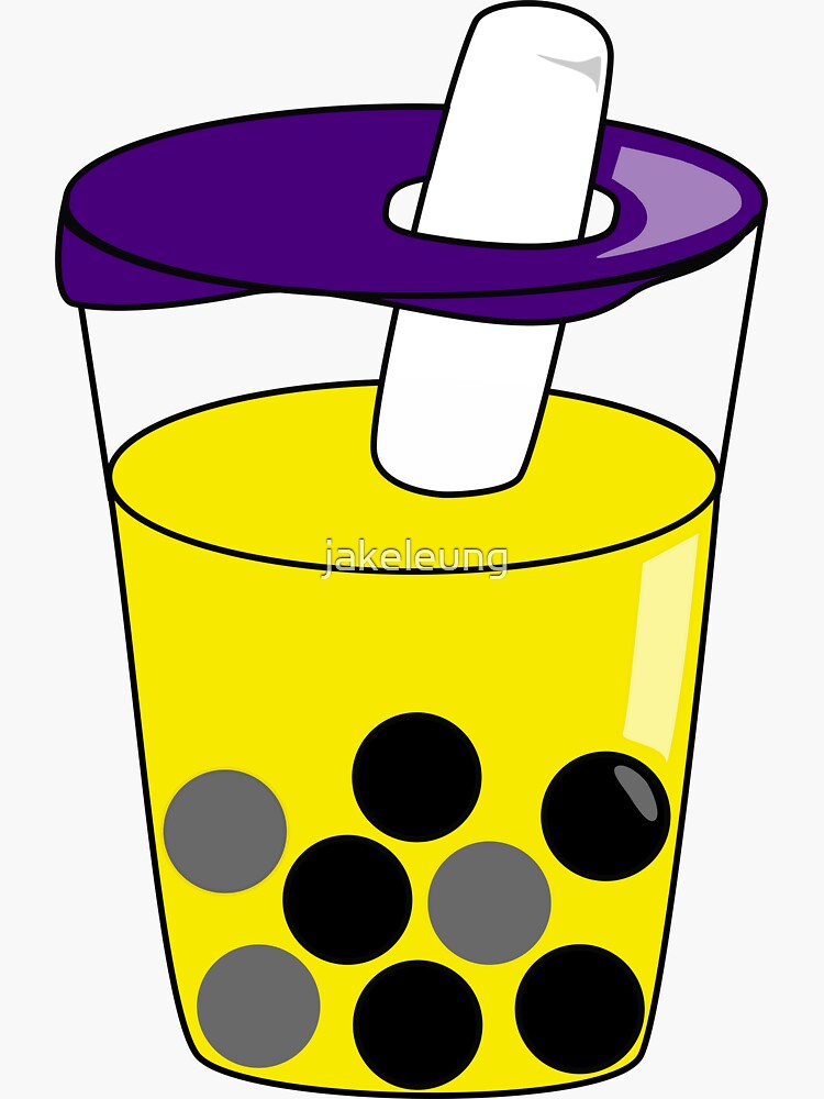"Yellow Boba Tea" Sticker for Sale by jakeleung | Redbubble