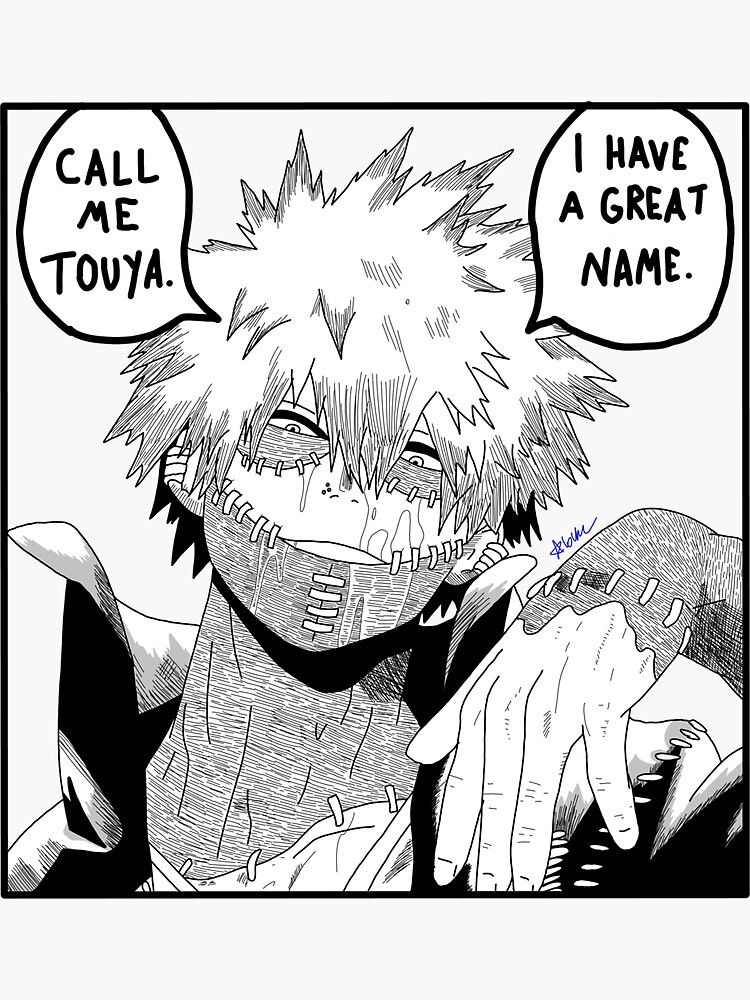 "Touya Manga Panel Design" Sticker for Sale by hatefulstarlord | Redbubble