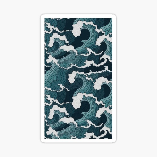 "Wave Pattern Mark Six Teal" Sticker for Sale by Reular-Studio | Redbubble