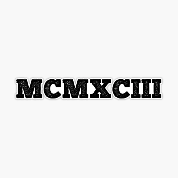 1993 Roman Numeral Numbers