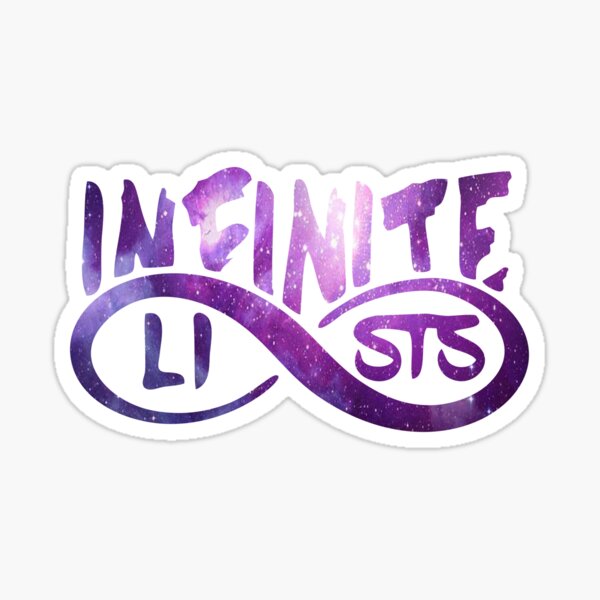 "Infinite Lists Rough" Sticker for Sale by Jolieshirt | Redbubble