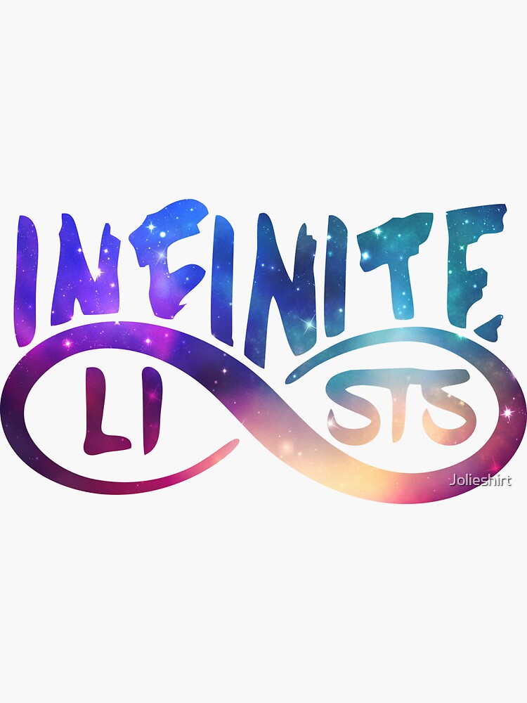" Infinite Lists Rough" Sticker for Sale by Jolieshirt | Redbubble