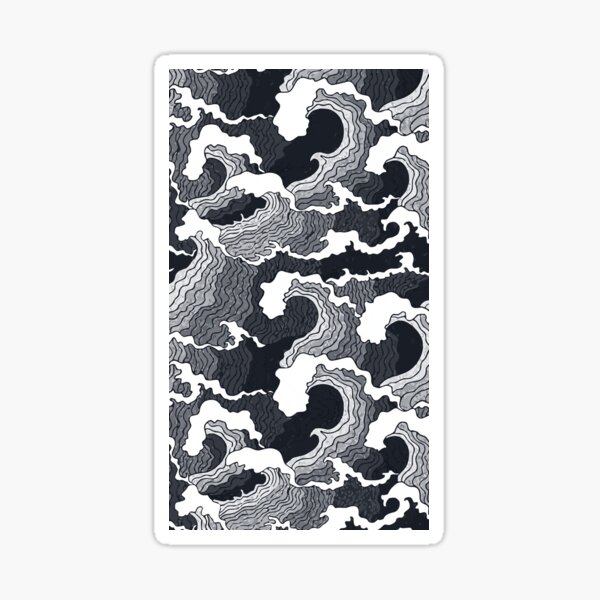 "Wave Mark Six Ebony" Sticker for Sale by Reular-Studio | Redbubble