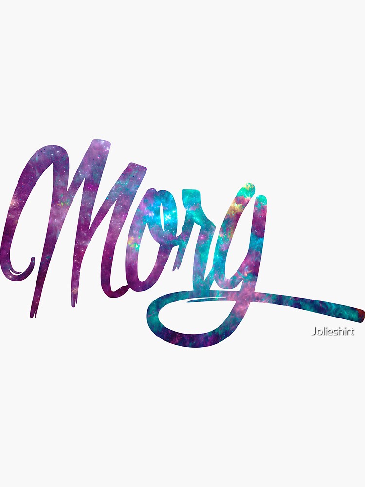 "Morgz galaxy logo" Sticker for Sale by Jolieshirt | Redbubble