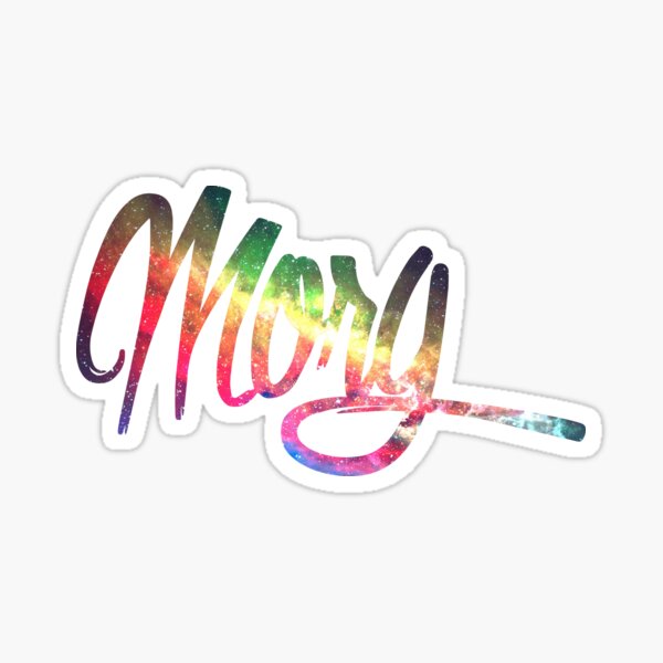 "Morgz galaxy logo" Sticker for Sale by Jolieshirt | Redbubble