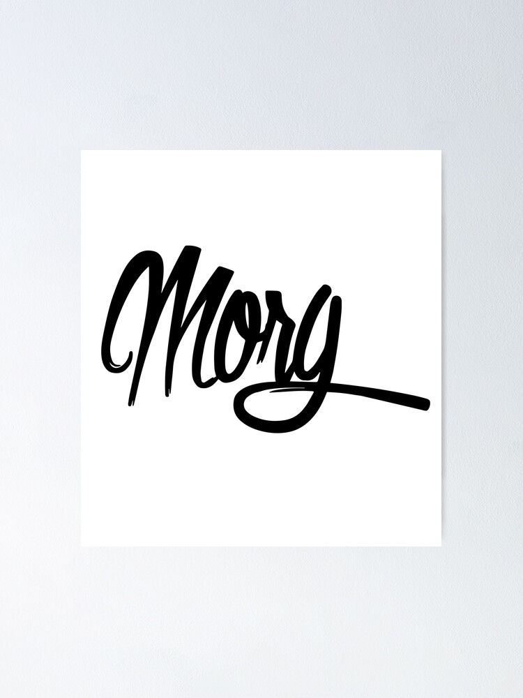 "Morgz Black logo" Poster for Sale by Jolieshirt | Redbubble