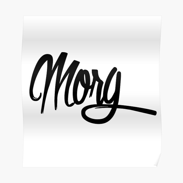 "Morgz Black logo" Poster for Sale by Jolieshirt | Redbubble