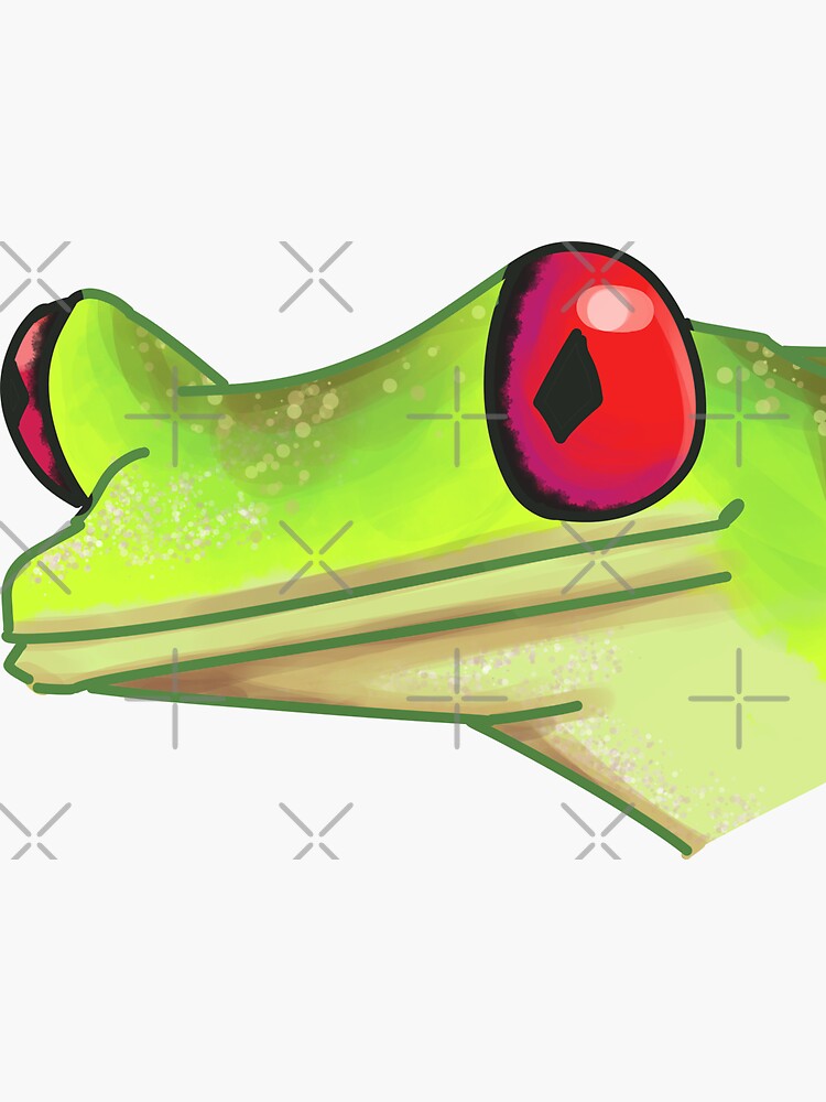 "Star sign frog, Leo, red eyes green skin, tree frog" Sticker for Sale ...
