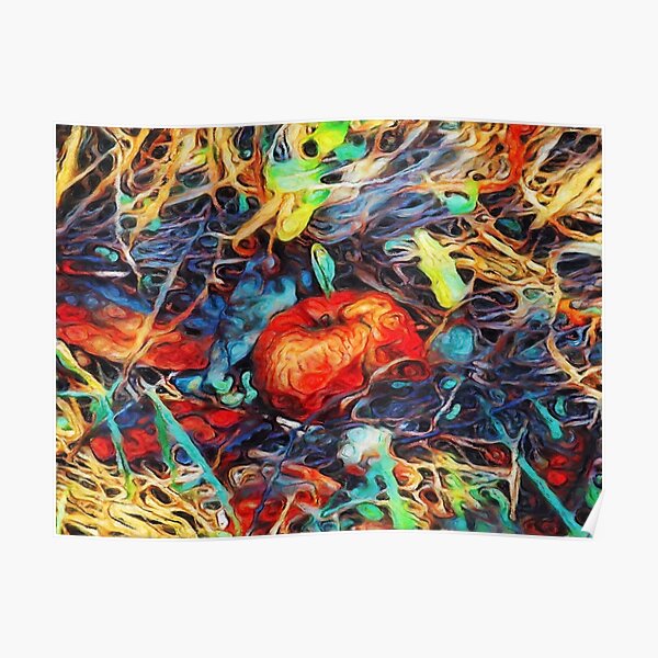 "Impressionist Painting of an Fallen Apple VR2S" Poster by vivendulies ...