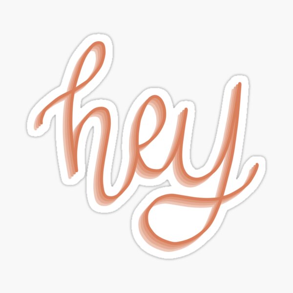 "Orange hey" Sticker by stickersbyheidi | Redbubble