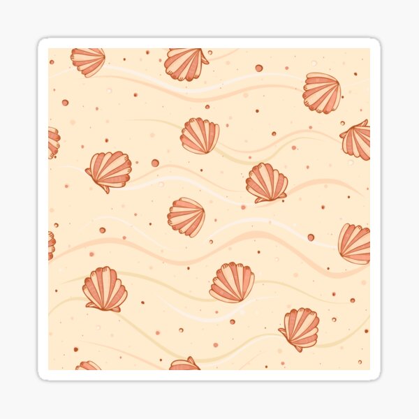 "Sea shells on beach sand" Sticker for Sale by FlamesandFrost | Redbubble