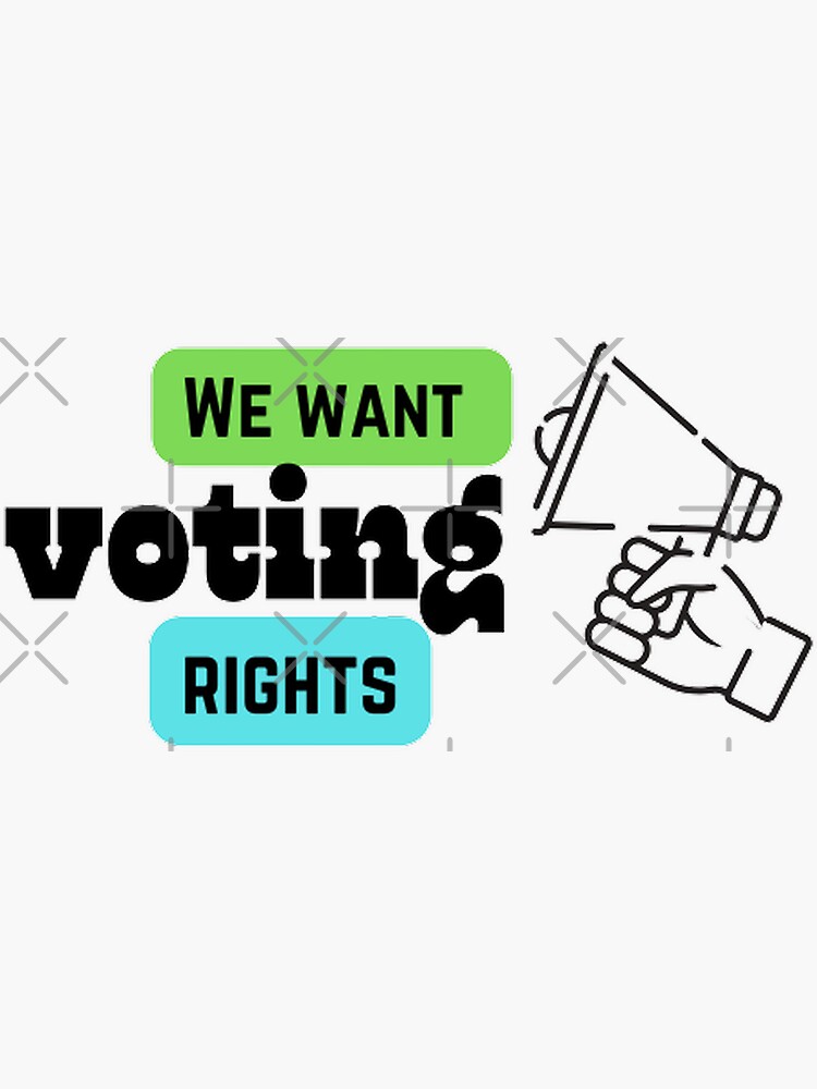 "We want voting rights, votes, elections merch" Sticker by ...