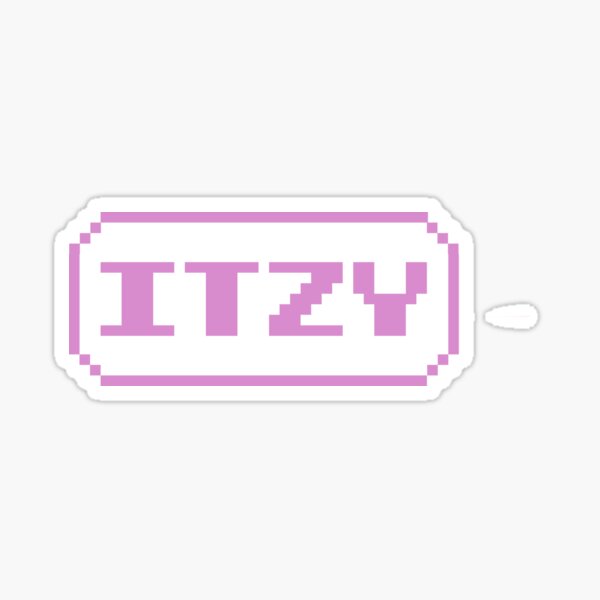 " Itzy cute pink pixel logo " Sticker for Sale by Bilalazhar509 | Redbubble