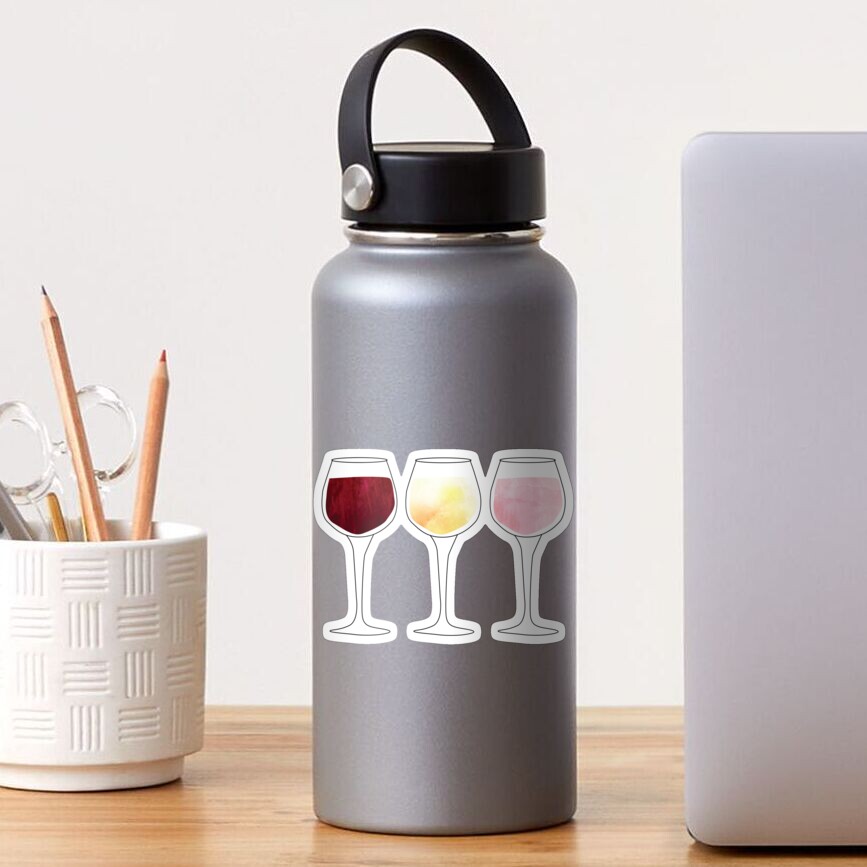 "Wine Glasses" Sticker for Sale by libberdoodle | Redbubble