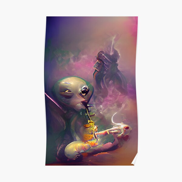 "alien pong" Poster for Sale by humanmeetsai | Redbubble