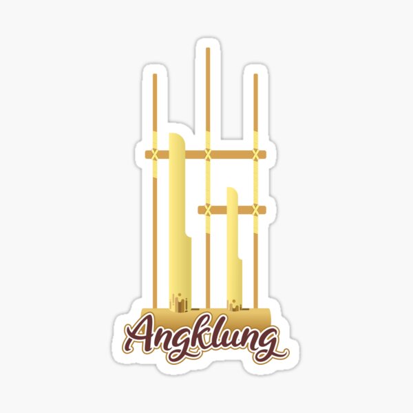"Angklung Indonesian Traditional Instruments" Sticker by qodierace ...