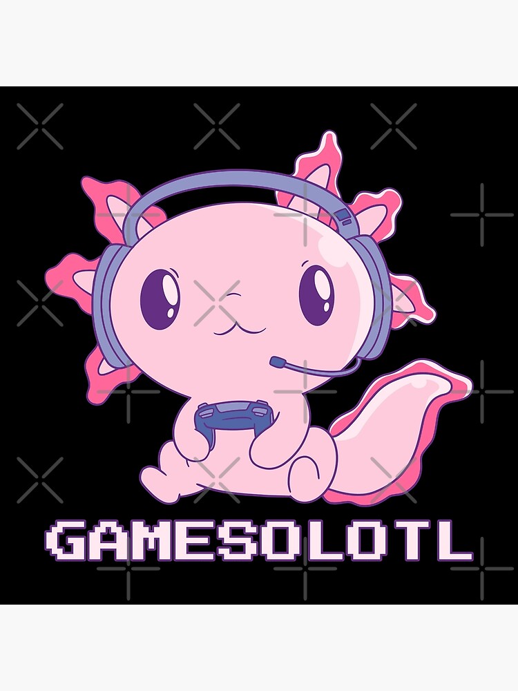 "Gamesolotl Kawaii Gamer Axolotl III" Poster by lemon-pepper | Redbubble