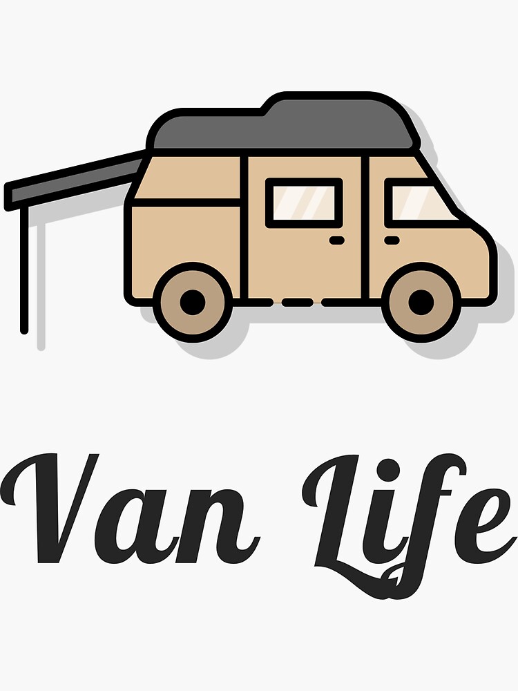 "Van Life logo design" Sticker for Sale by EmilienPons | Redbubble