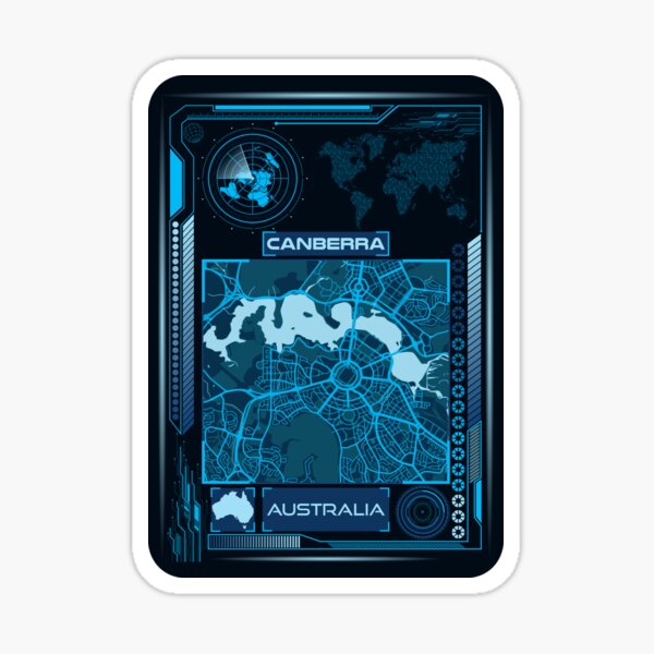 "CANBERRA MAP AUSTRALIA" Sticker for Sale by hatimelhag | Redbubble