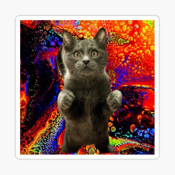 "Pixel Juice Kitty" Sticker by Pixeldelic | Redbubble