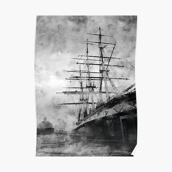 "Black and White Cutty Sark - Watercolour" Poster for Sale by DDPP78 ...