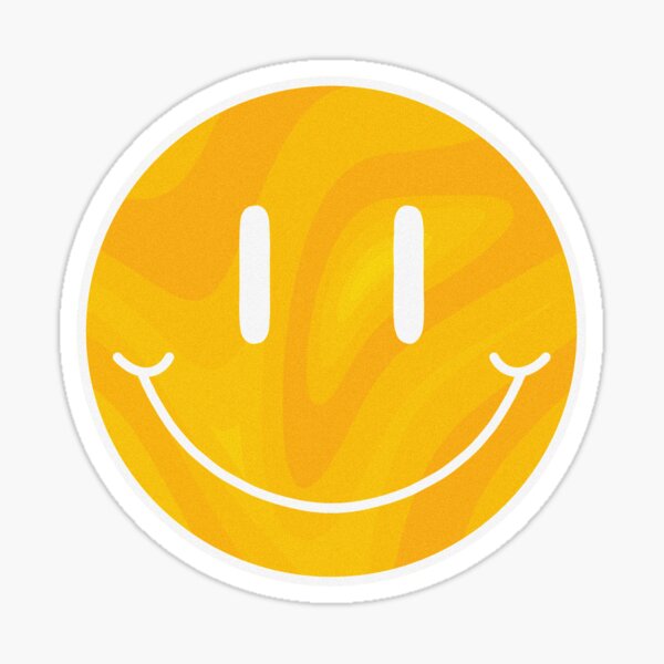 "Yellow smiley" Sticker for Sale by stickersbyheidi | Redbubble