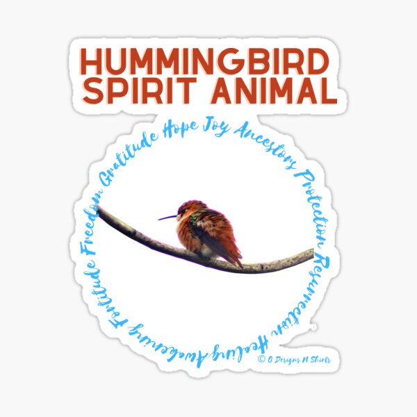 "Hummingbird Spirit Animal" Sticker for Sale by ODesignsNShirts | Redbubble