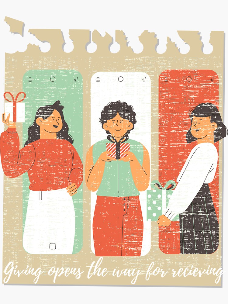 "GIVING OPENS THE WAY FOR RECIEVING" Sticker by Clear-Styles | Redbubble