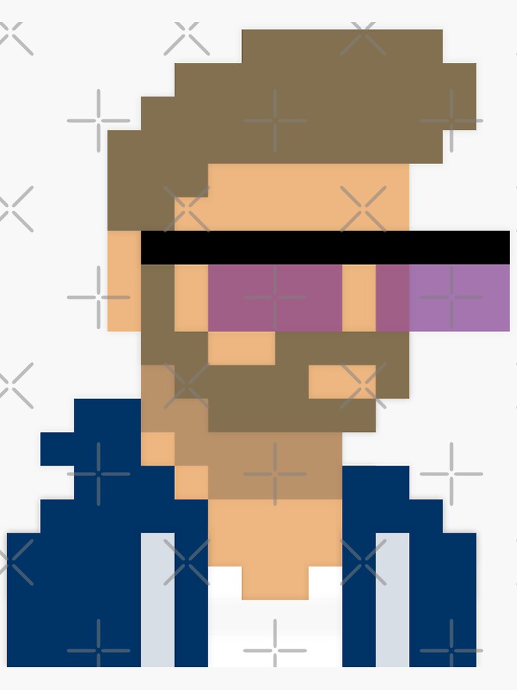 "8-bit Profile Picture V1" Sticker by AGShirts | Redbubble