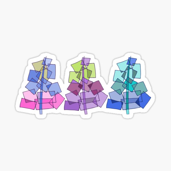 "Bright polygons." Sticker by Lenamakina | Redbubble
