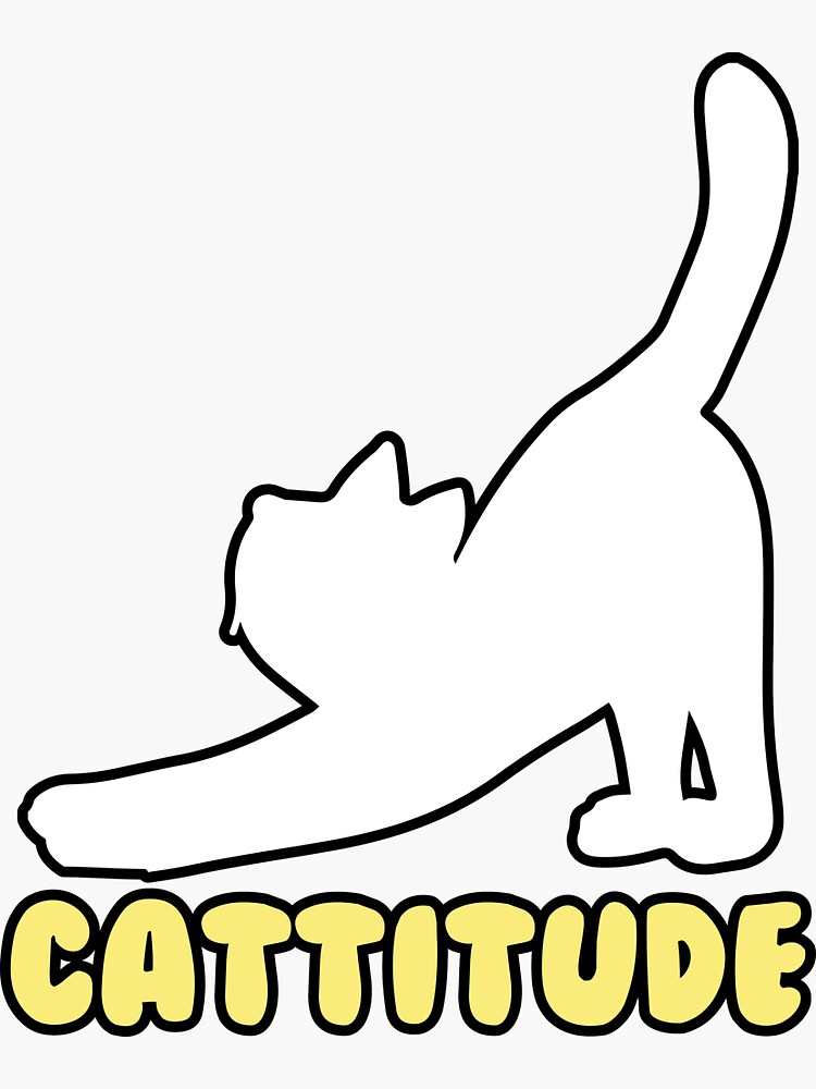 "Cattitude" Sticker for Sale by Jrodi | Redbubble