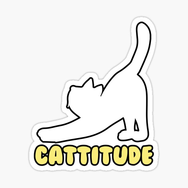 "Cattitude" Sticker for Sale by Jrodi | Redbubble