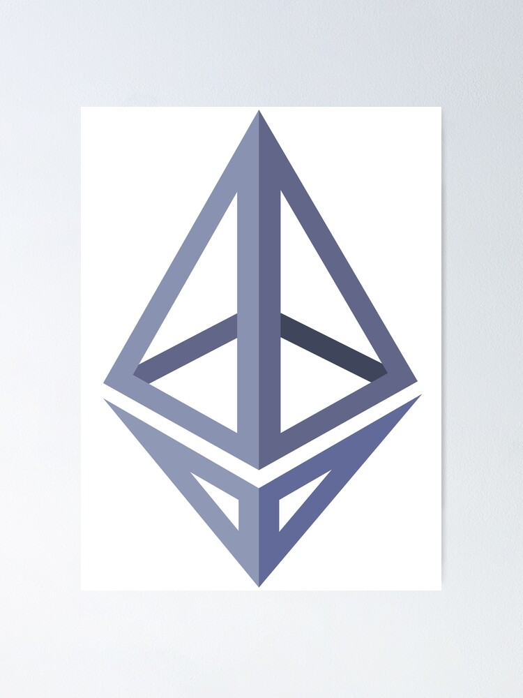 "Ethereum blue scale pyramid" Poster for Sale by Web3-Merch | Redbubble
