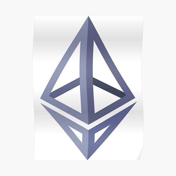"Ethereum blue scale pyramid" Poster for Sale by Web3-Merch | Redbubble
