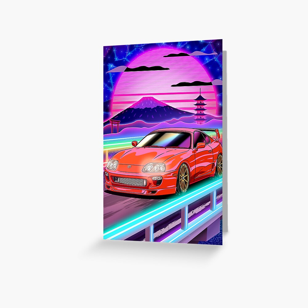 "Toyota Supra MK4 Vaporwave" Greeting Card for Sale by Joshirosung ...