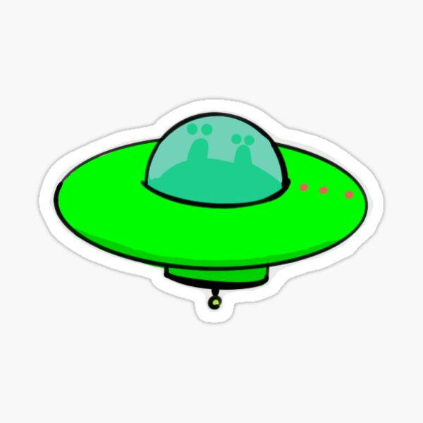 "Alien Spaceship From Roboy: Space Janitor" Sticker by ItWasMeShtev ...