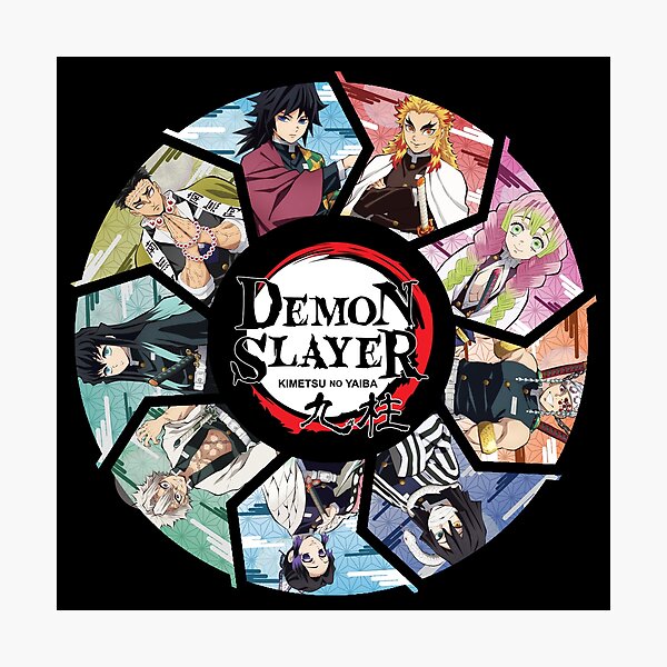 "Nine Hashira 九 柱 | Retro Demon Slayer Kimetsu no Yaiba " Photographic ...