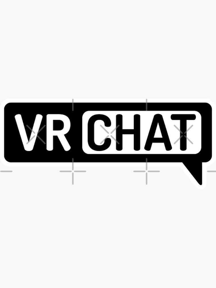 "VRchat Logo - VR" Sticker for Sale by hindsightAnD | Redbubble