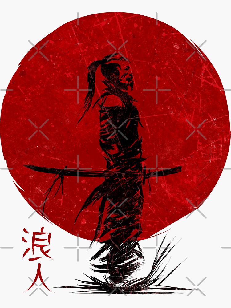 "Ronin Samurai Japan Warrior" Sticker by quark | Redbubble