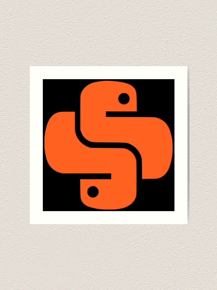 "orange - python coding language logo" Art Print for Sale by ...
