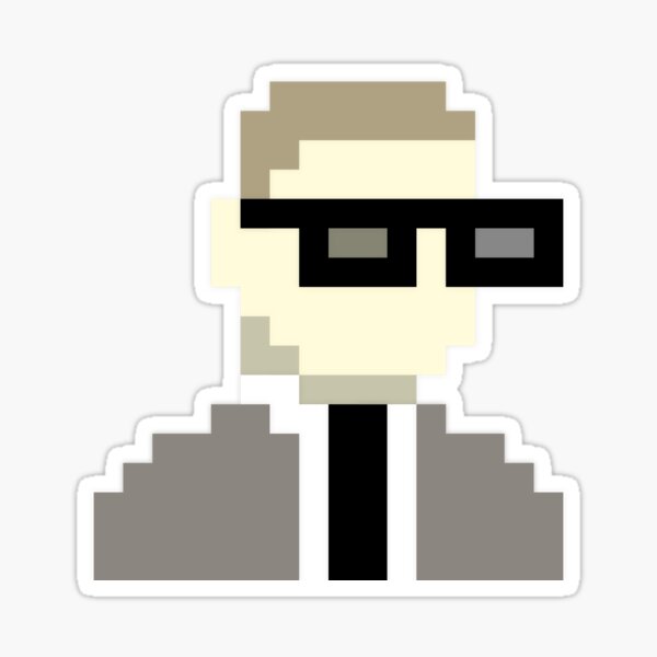 "8-bit Profile Picture V3" Sticker for Sale by AGShirts | Redbubble