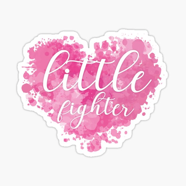 "Little fighter pink heart - gift idea for preterm born babies" Sticker ...