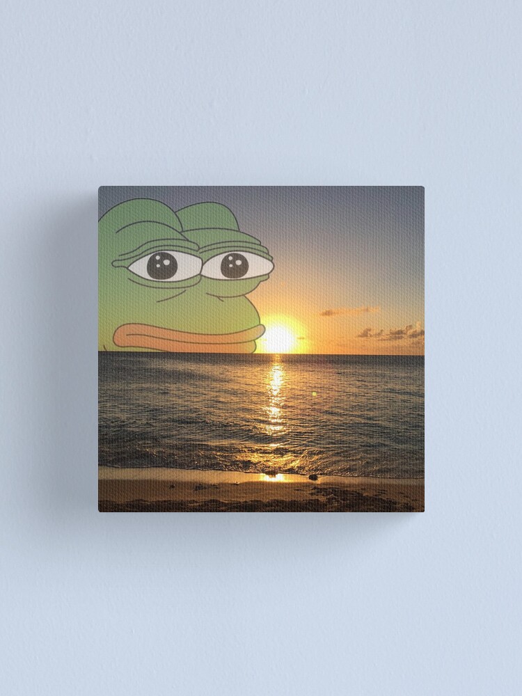 "Meme Peepo - Sunset Peepo" Canvas Print by HJMVStore | Redbubble
