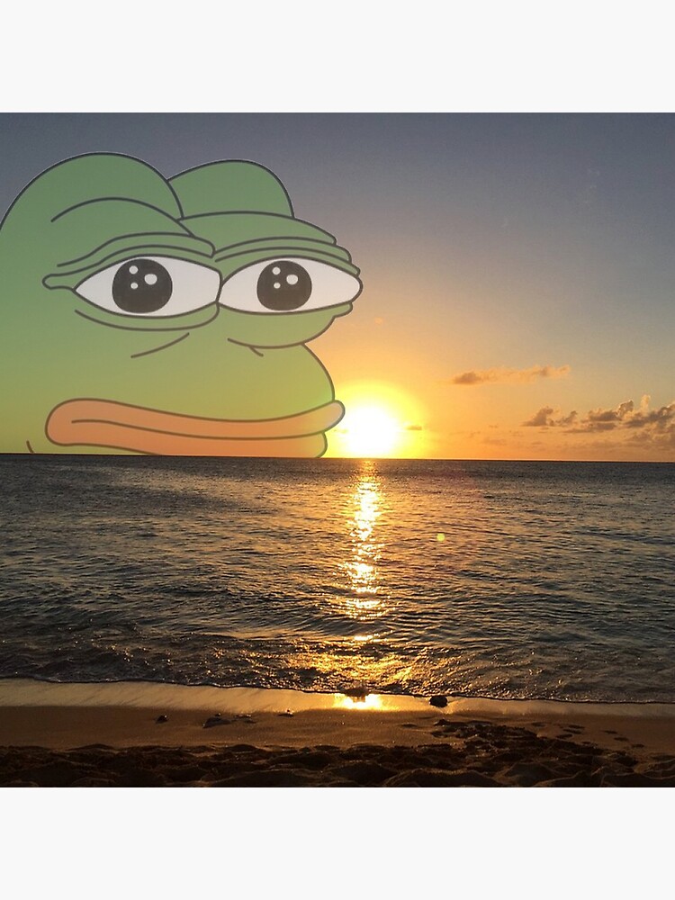 "Meme Peepo - Sunset Peepo" Canvas Print by HJMVStore | Redbubble