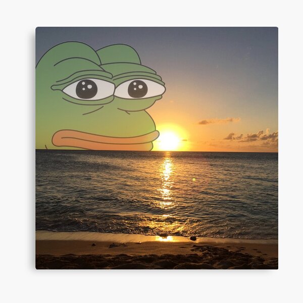 "Meme Peepo - Sunset Peepo" Canvas Print by HJMVStore | Redbubble