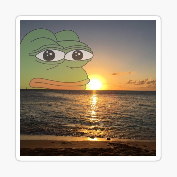"Meme Peepo - Sunset Peepo" Sticker for Sale by HJMVStore | Redbubble