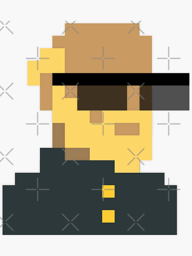 "8-bit Profile Picture V6" Sticker for Sale by AGShirts | Redbubble