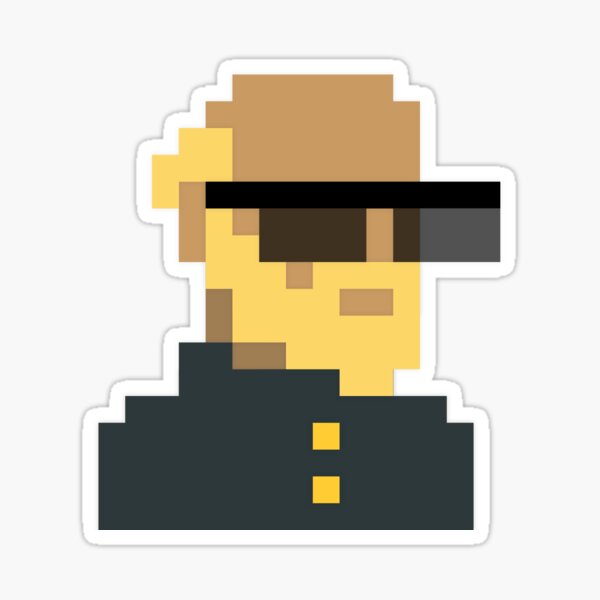 "8-bit Profile Picture V6" Sticker for Sale by AGShirts | Redbubble