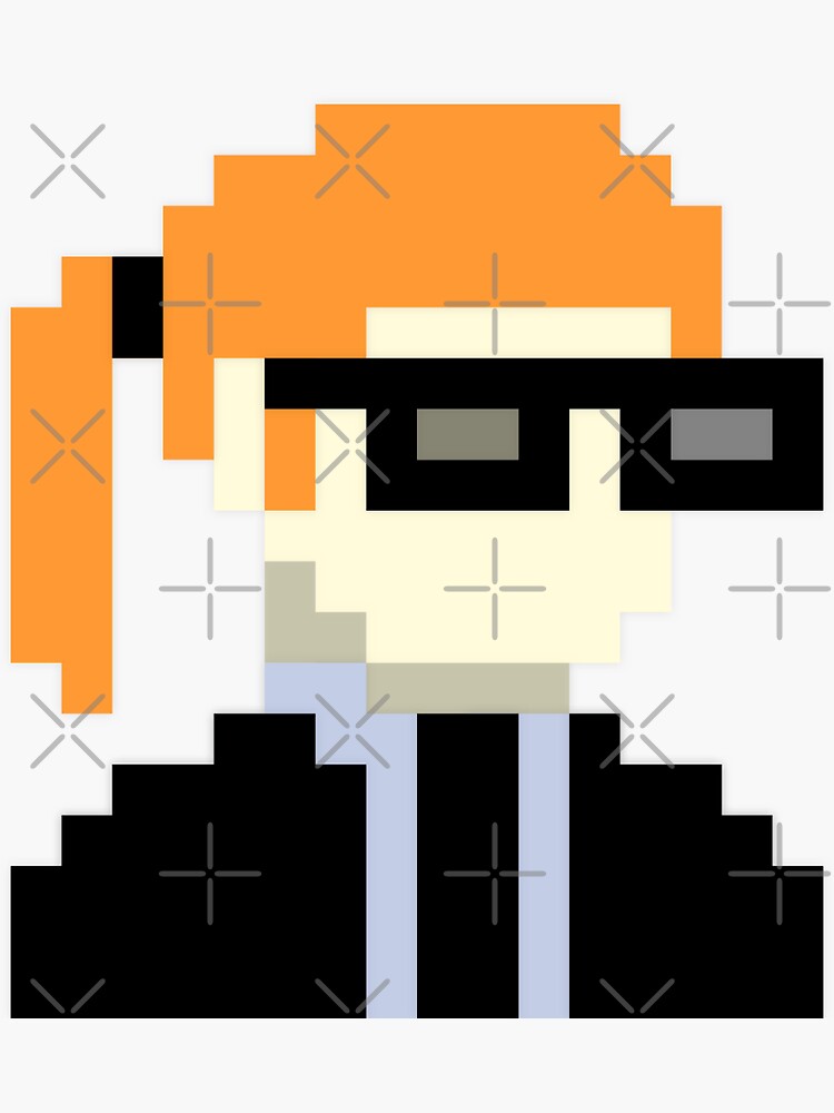 "8-bit Profile Picture V8" Sticker for Sale by AGShirts | Redbubble